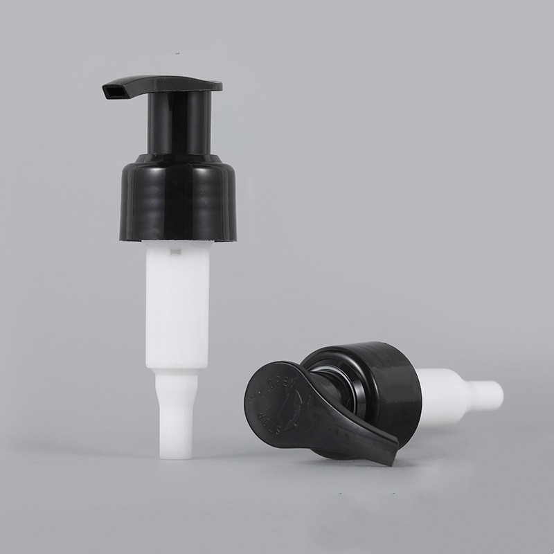 28/410 28mm Lotion Dispenser Screw Pump Left And Right Switch Black Plastic