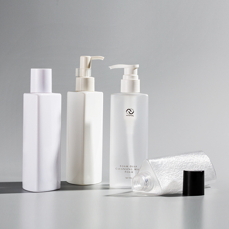6.7oz 200ml Triangle Square Plastic Shampoo Pump Bottles For Shampoo ...